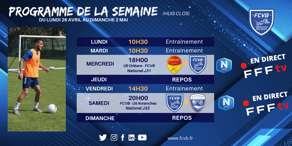 N1 : Programme de la semaine - FCVB