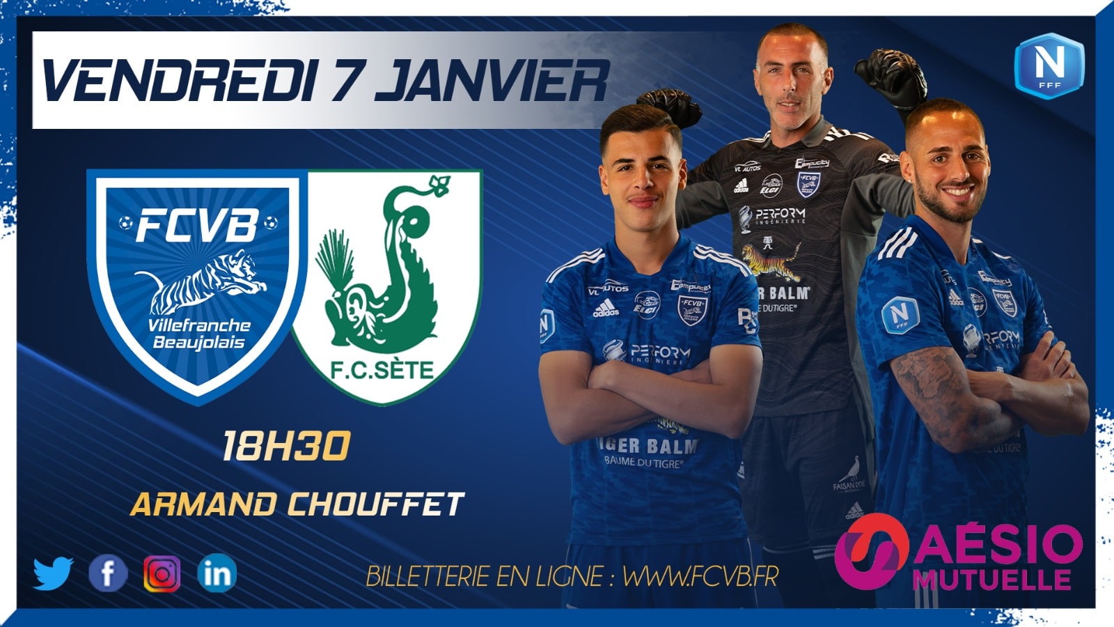 FCVB - FC Sète 34 : Cap sur le premier match de l'année 2022 ! - FCVB